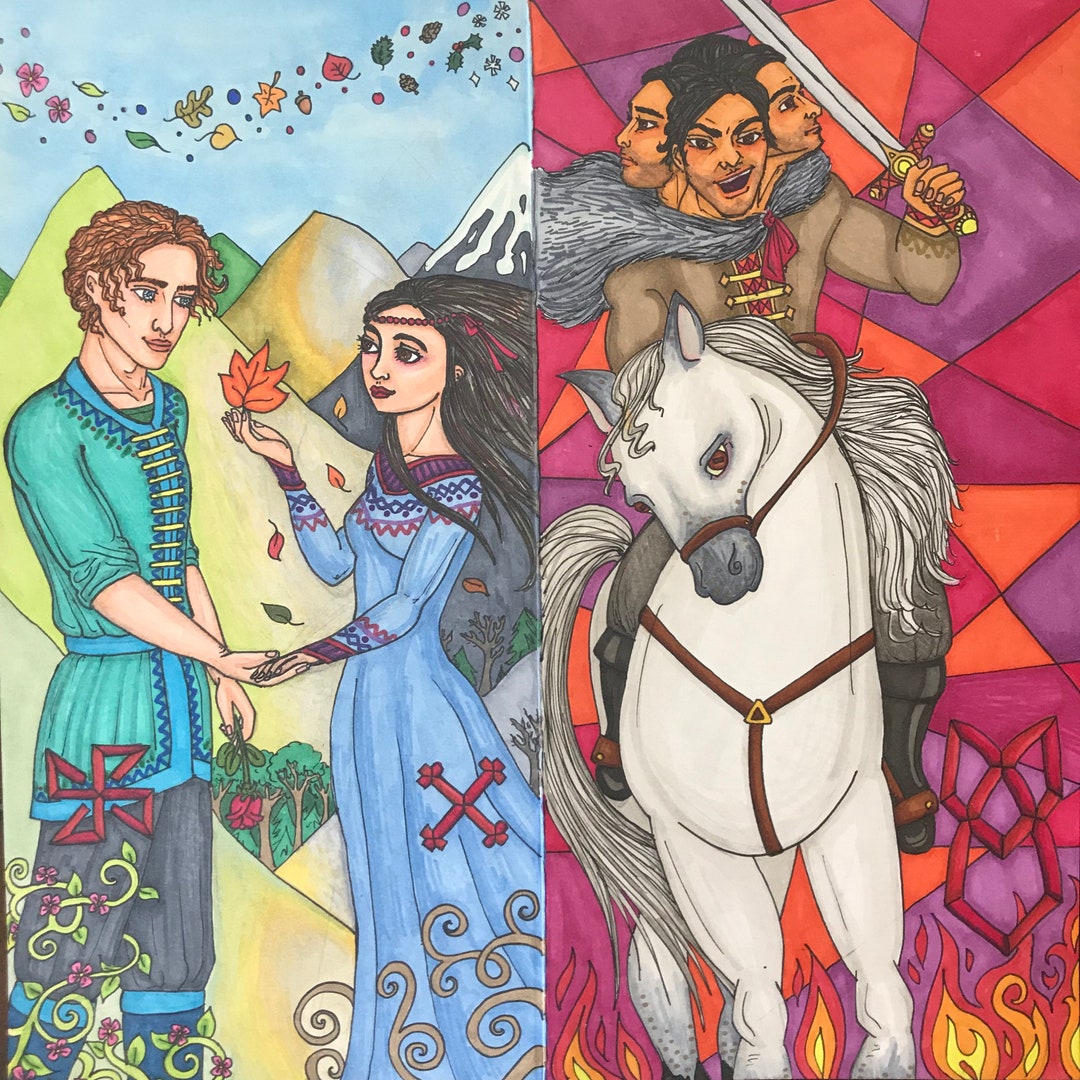 Tarot Art VI Jarilo and Morana and VII Svyatovit - Etsy