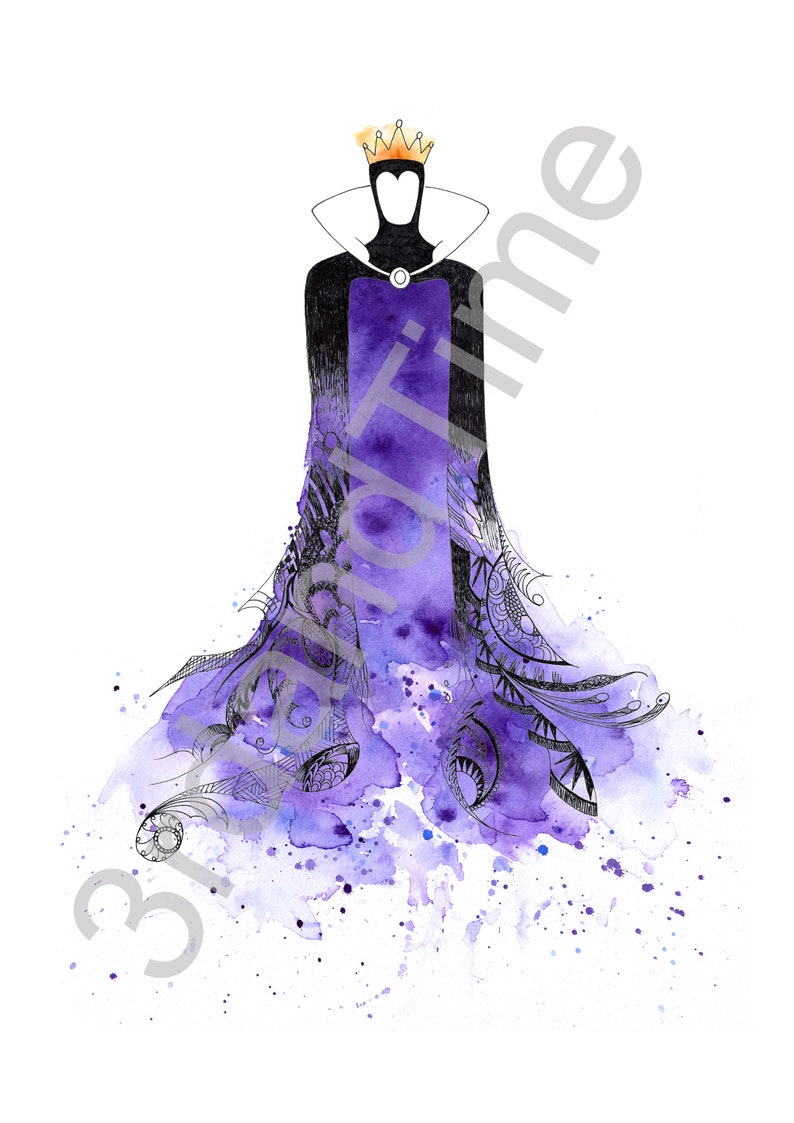 Art Print A3/A4 Watercolour Art Print Maleficent/ Phoenix/ - Etsy