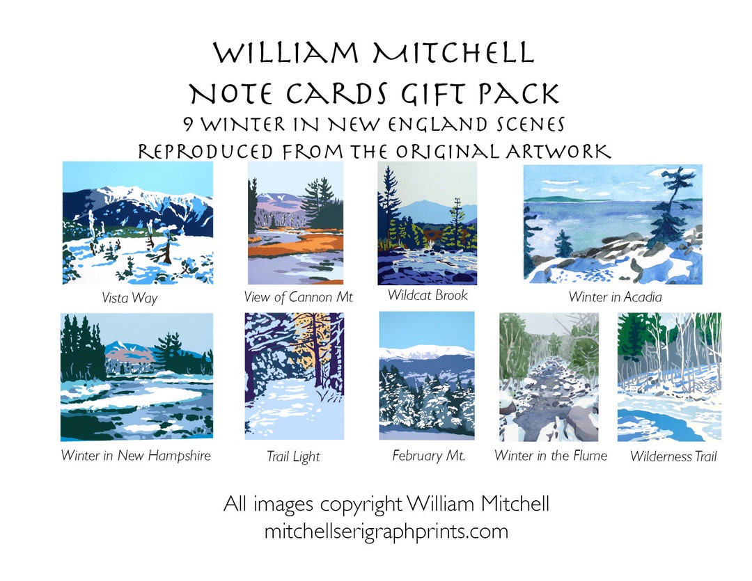 William Mitchell Winter Scenes Note Cards - Etsy