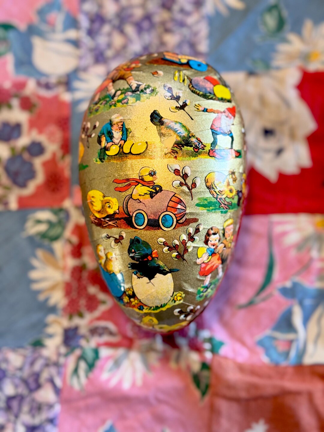 Large Vintage Easter Egg Paper Mache Western Germany - Etsy