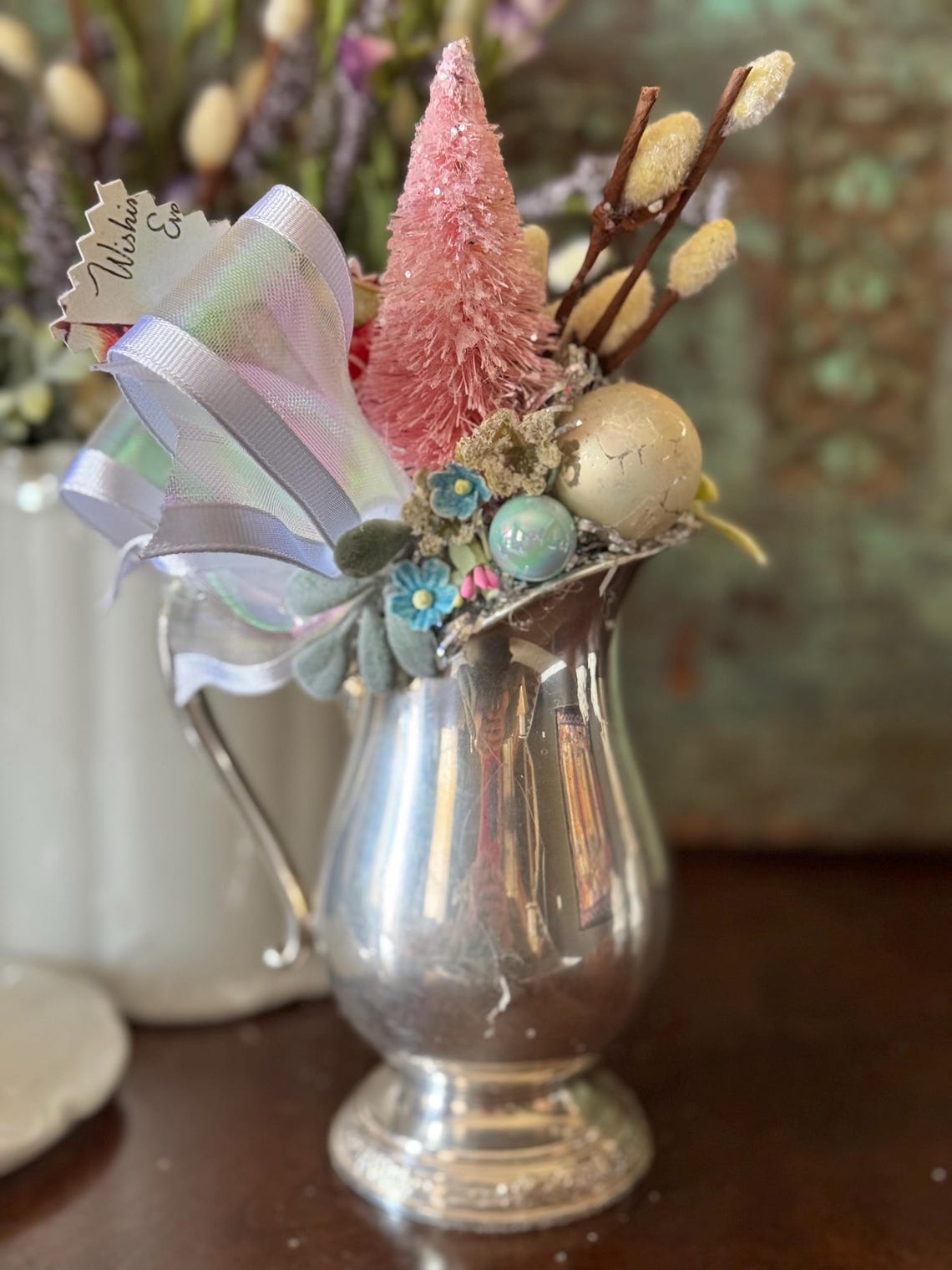 Vintage Antique Tarnished Silver Cream Pitcher Mother’s Day Gift ...