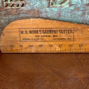 Antique Garment Cutter Ruler 1890 Wooden St. Louis - Etsy