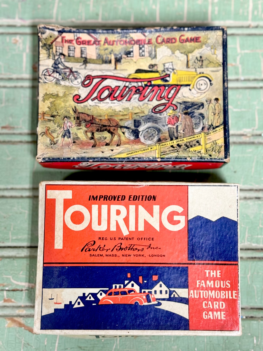 Vintage Touring Card Game 2 Sets 1920s 1930s Complete Box Instructions ...