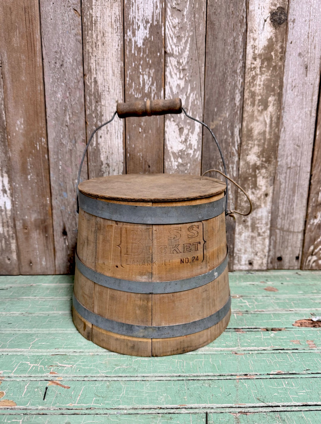 Buss Bucket Wooden Vintage Fishing Primitive Antique - Etsy