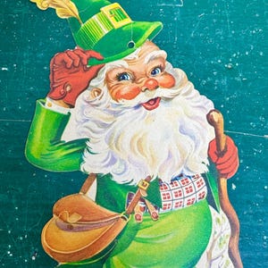 Vintage Leprechaun St. Patrick’s Day Dennison 1956 Die Cut - Etsy