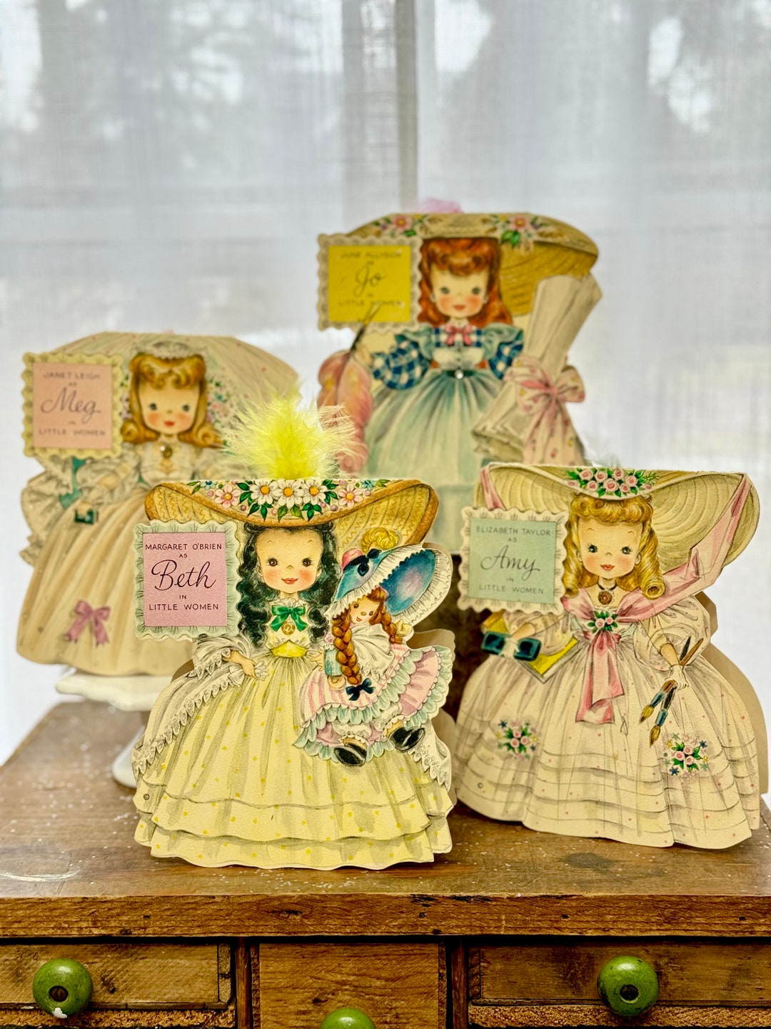 Hallmark Doll Cards Little Women 1940s Vintage Lot of 4 - Etsy