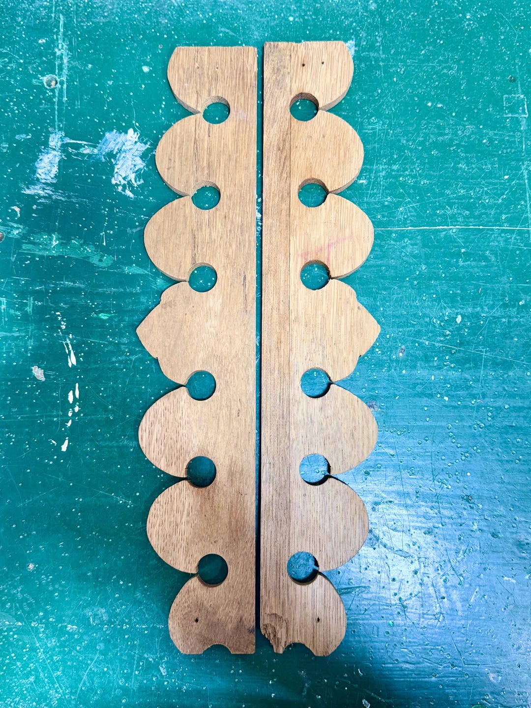 Antique Wooden Oak Finial Pediment Scrolls Cupboard Cabinet Frame ...