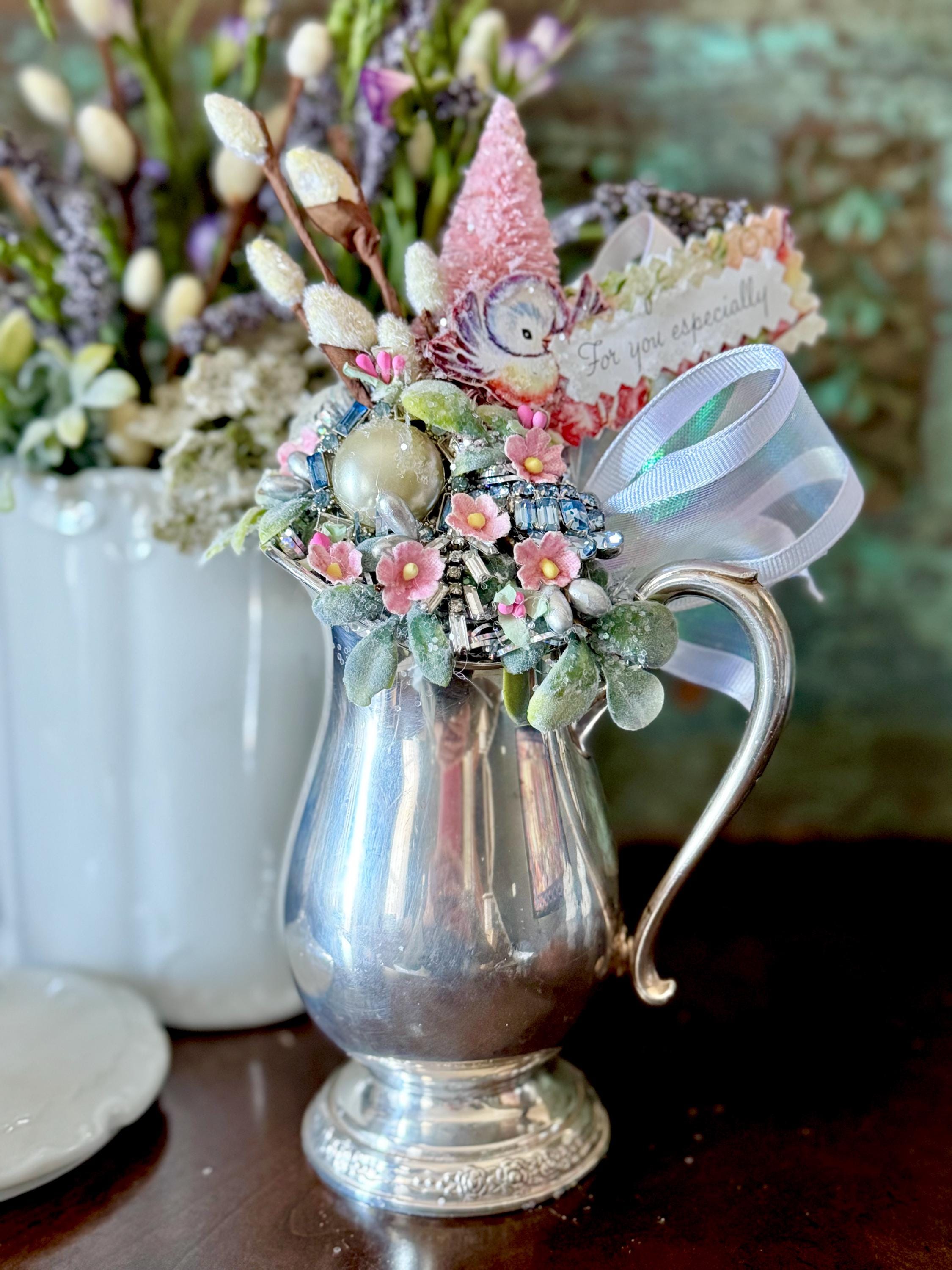 Vintage Antique Tarnished Silver Cream Pitcher Mother’s Day Gift ...