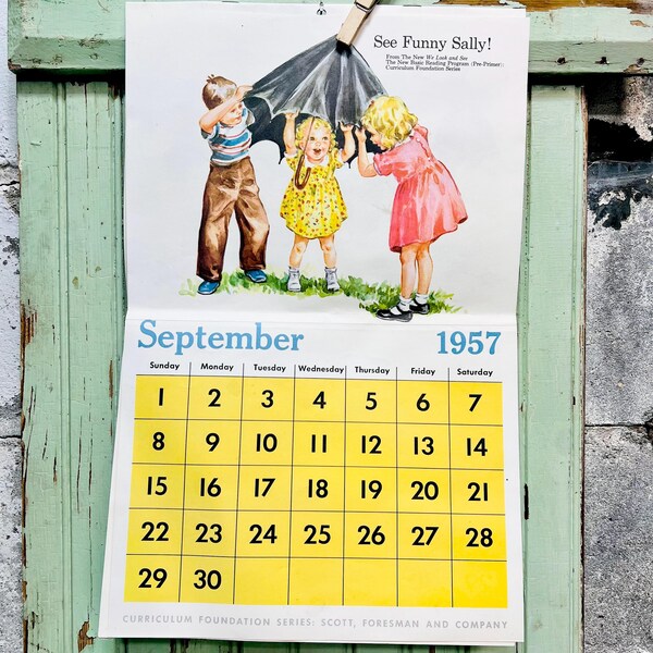 1958 Calendar - Etsy