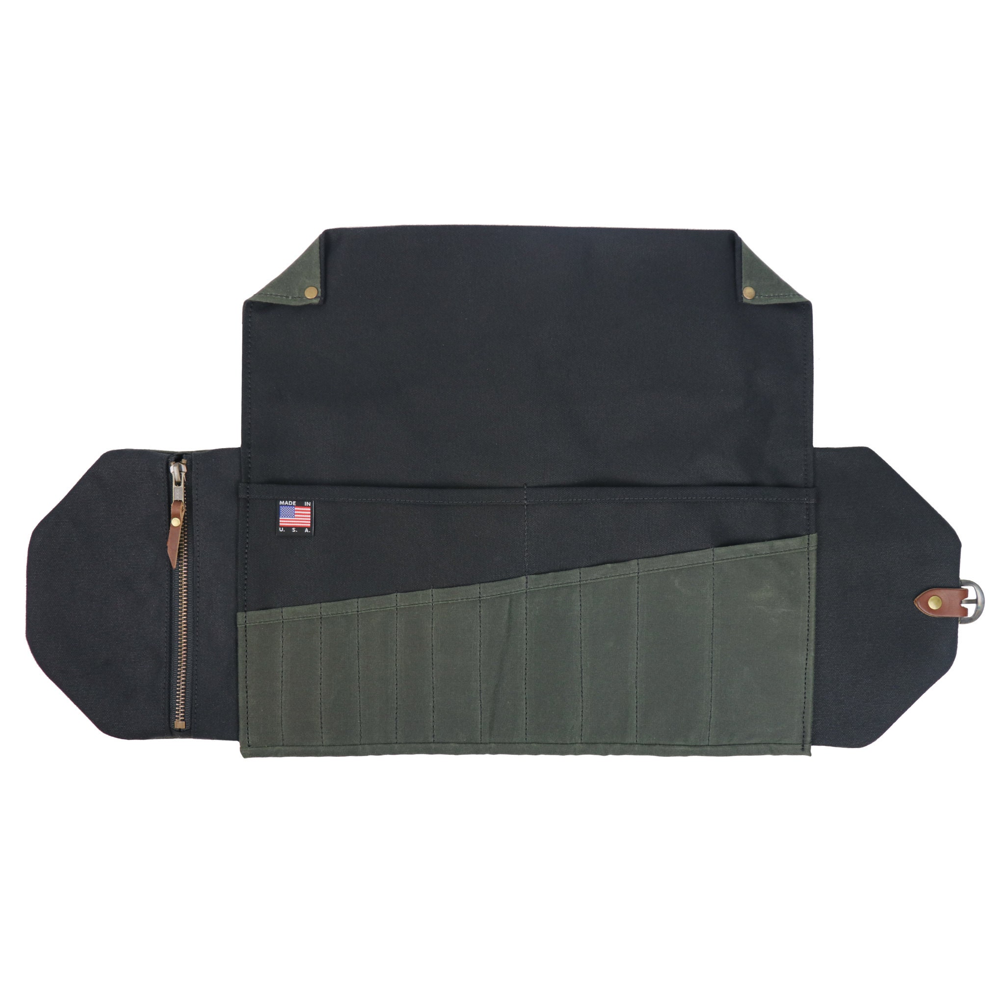 Waxed Canvas Tool Roll, Artist Roll, Knitting Case, Roll up Pencil Case ...
