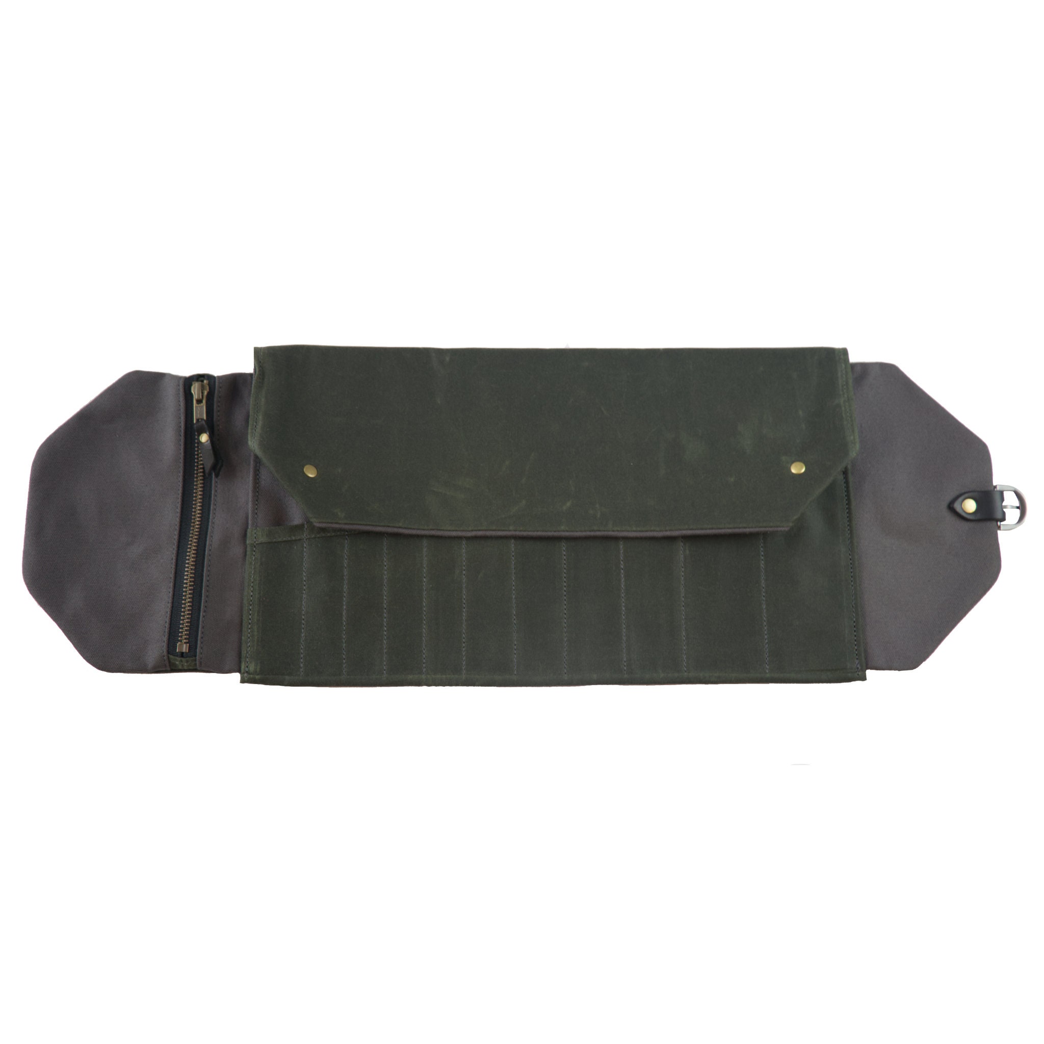 Waxed Canvas Tool Roll, Artist Roll, Knitters Roll, Roll up Pencil Case ...