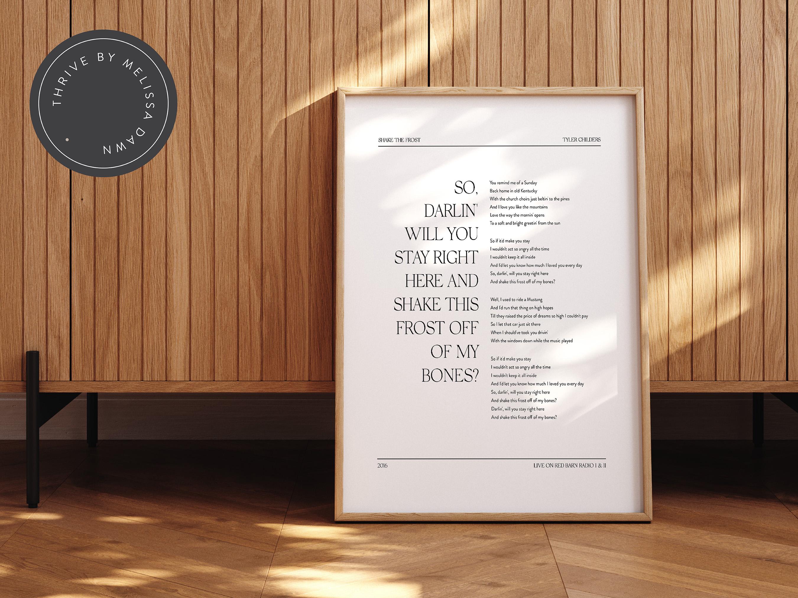 Tyler Childers 'shake the Frost' Print: Country Music Poster (digital ...