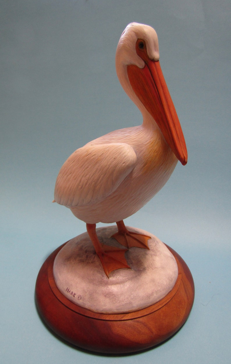 White Pelican Miniature Museum Quality Wood Carving | Etsy