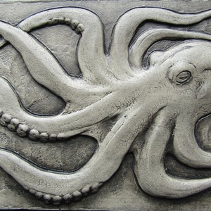 Friendly Octopus Concrete Decorative Relief Sculpture Tile - Etsy