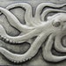 Friendly Octopus Concrete Decorative Relief Sculpture Tile - Etsy