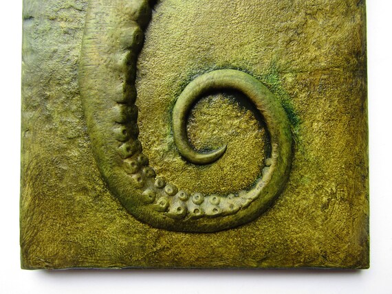 Octopus Tentacle Bas Relief Wall Sculpture | Etsy
