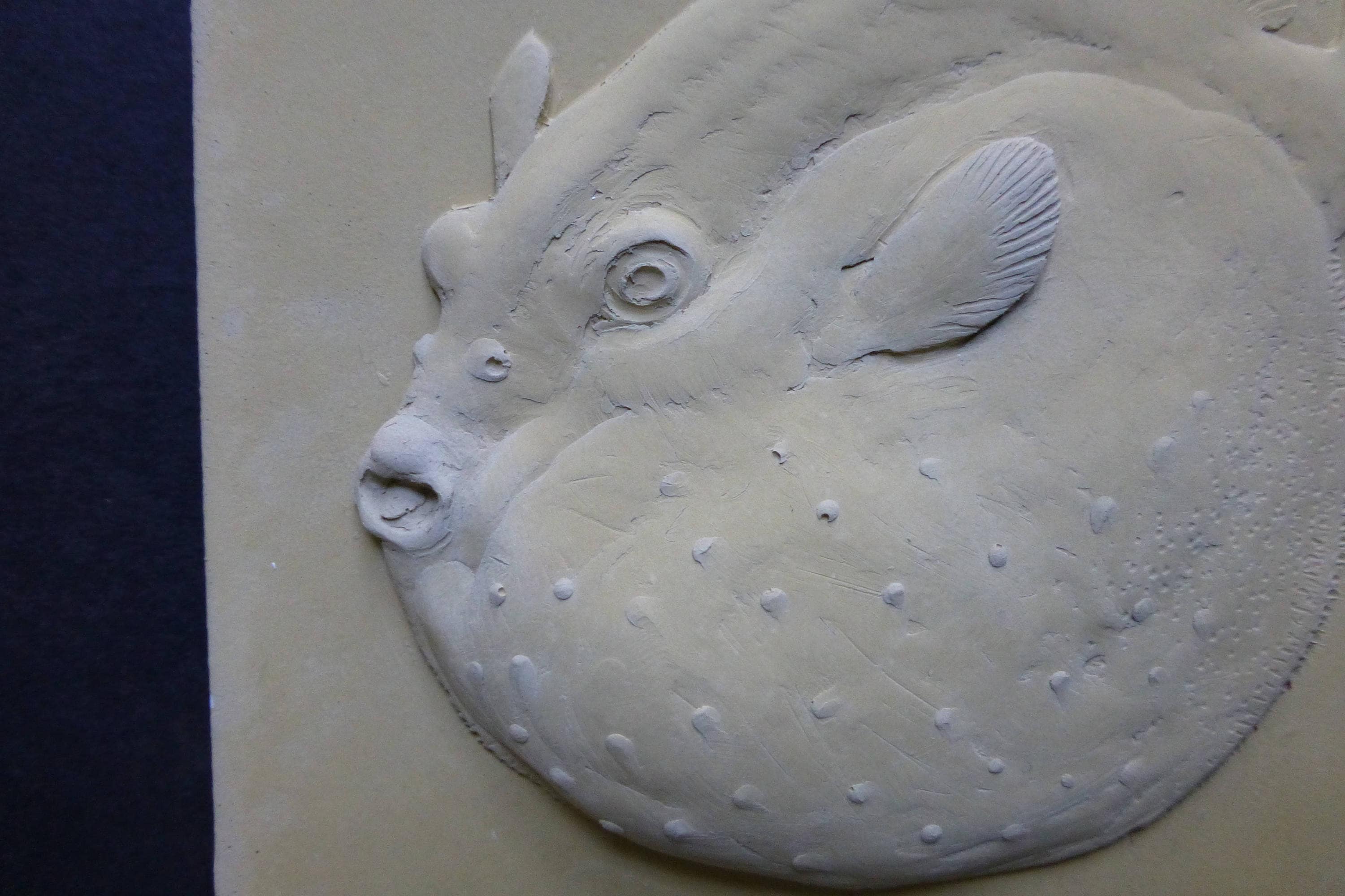 Puffer Fish 6 X 6 Inch Concrete Bas Relief Blue Decorative Art - Etsy ...