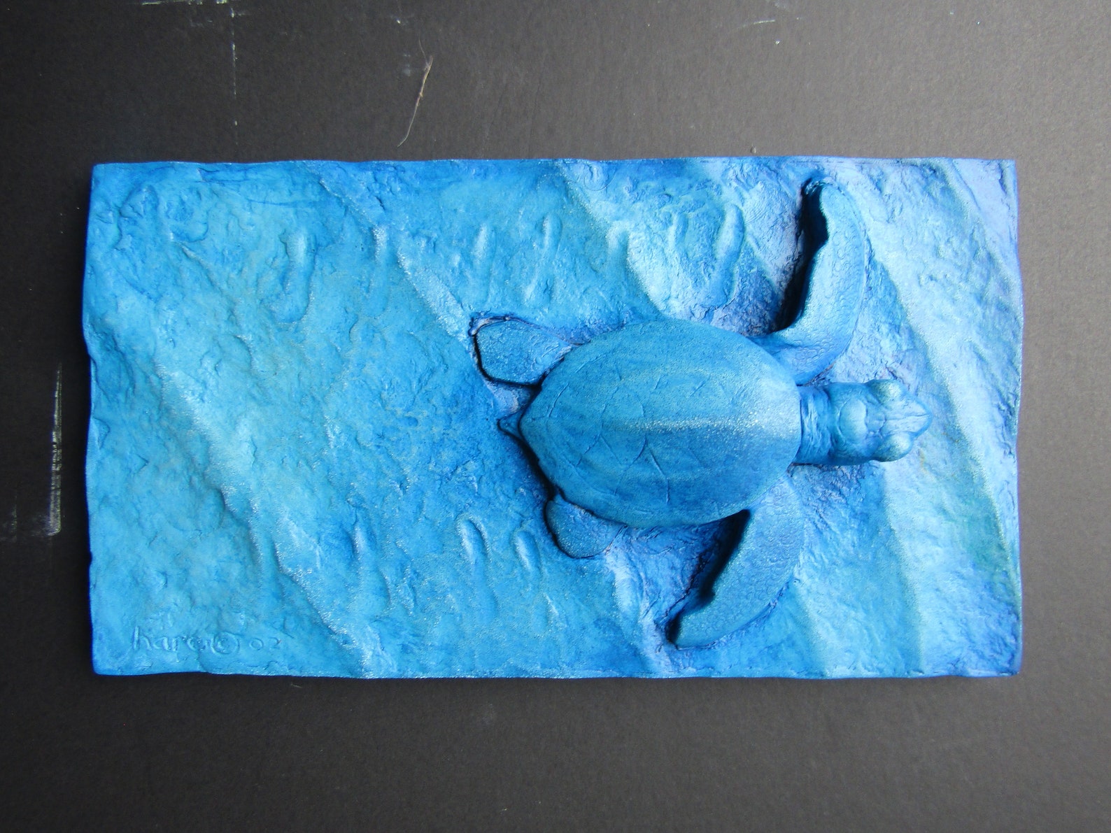 Sea Turtle Hatchling Concrete Art Tile Wall Sculpture - Etsy