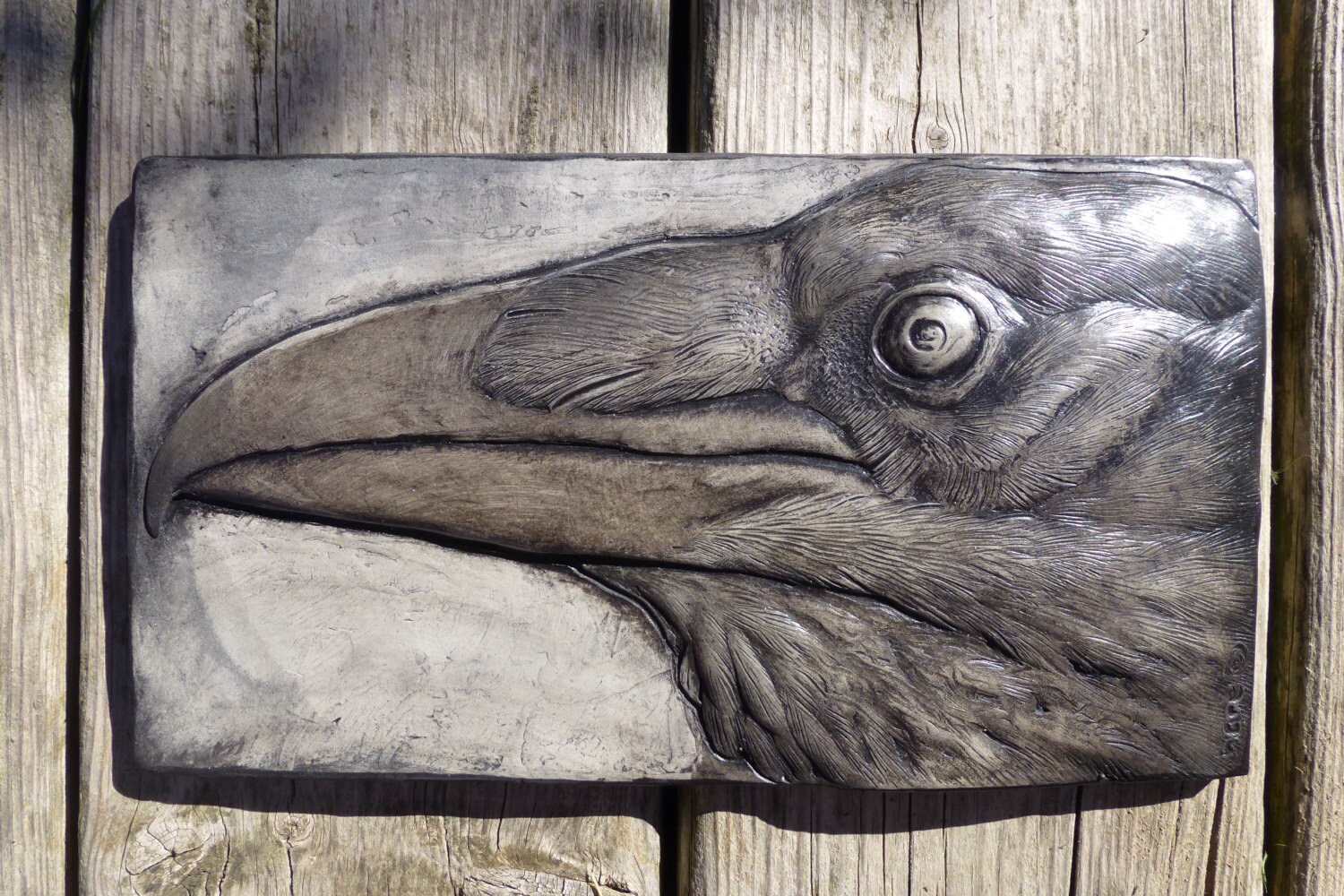 Raven Concrete Black Sculpted Picture Tile Fireplace Insert - Etsy