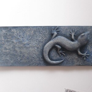 Gecko Lizard Wallsculpture Sculpted Tile Reptile Nature Art Gift - Etsy