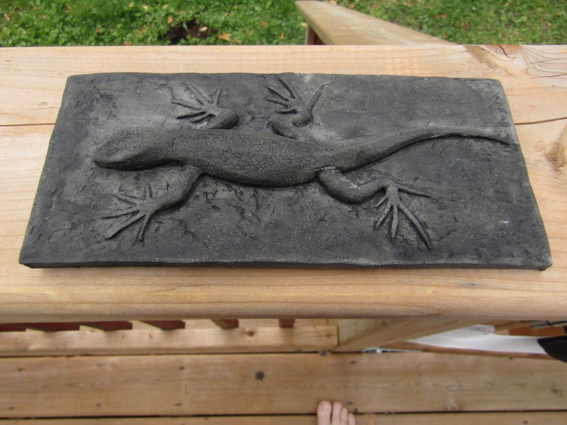 Lizard Concrete Accent Art Tile | Etsy