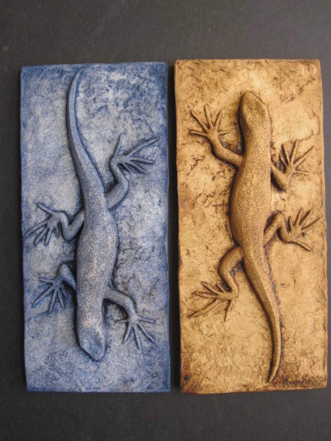 Lizard Wall Sculpture Colorful Art Tile - Etsy