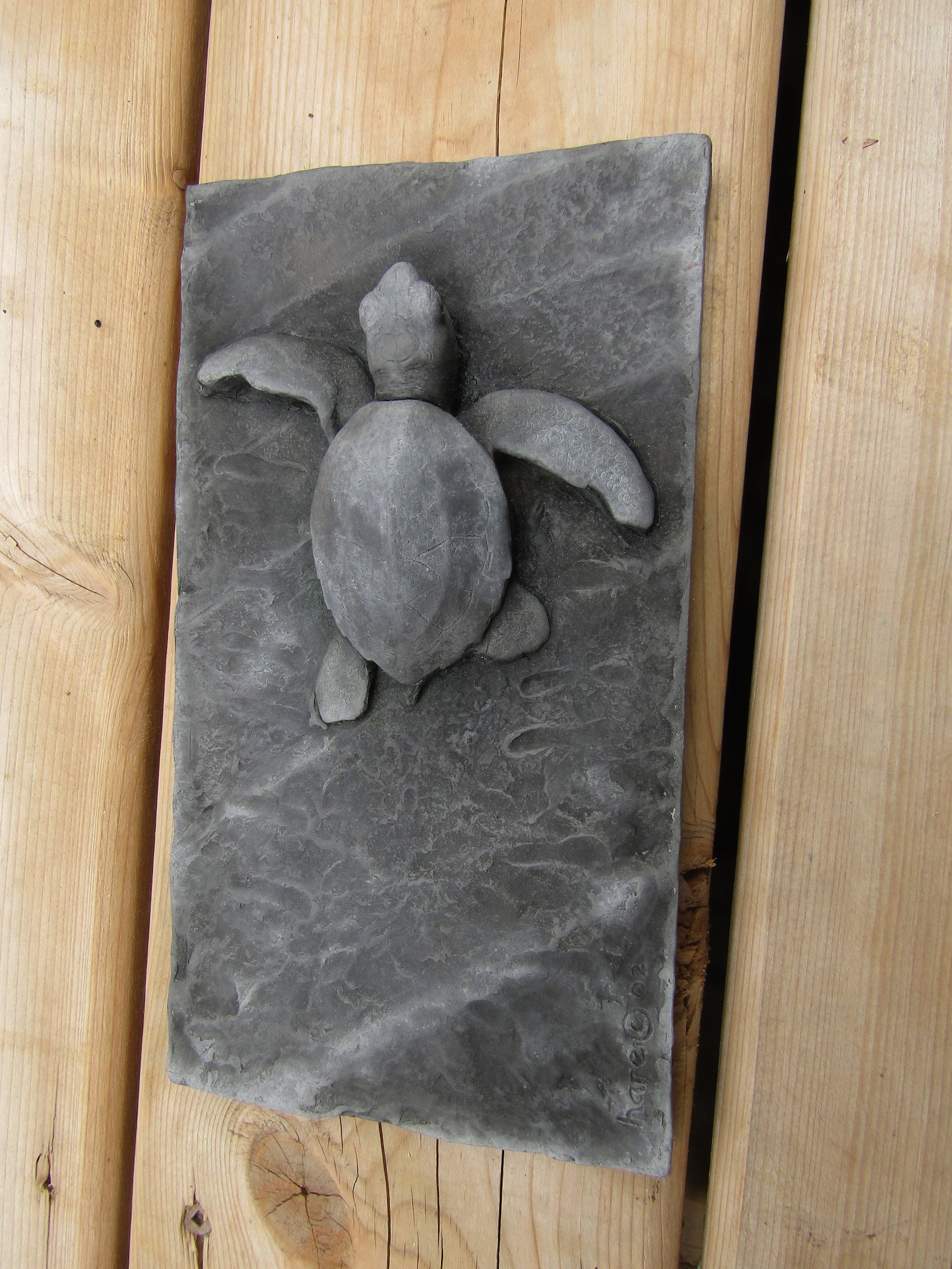 Sea Turtle Hatchling Concrete Art Tile Wall Sculpture - Etsy