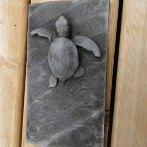 Sea Turtle Hatchling Concrete Art Tile Wall Sculpture - Etsy