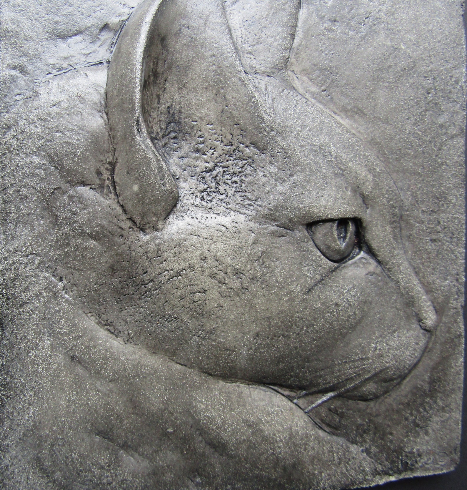 Rufus Cat Concrete Bas Relief Art Tile - Etsy