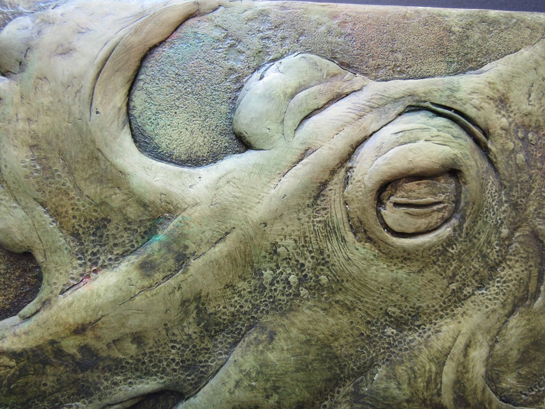 Octopus Portrait Detailed Relief Hand Made Colorful Wall Sculpture - Etsy