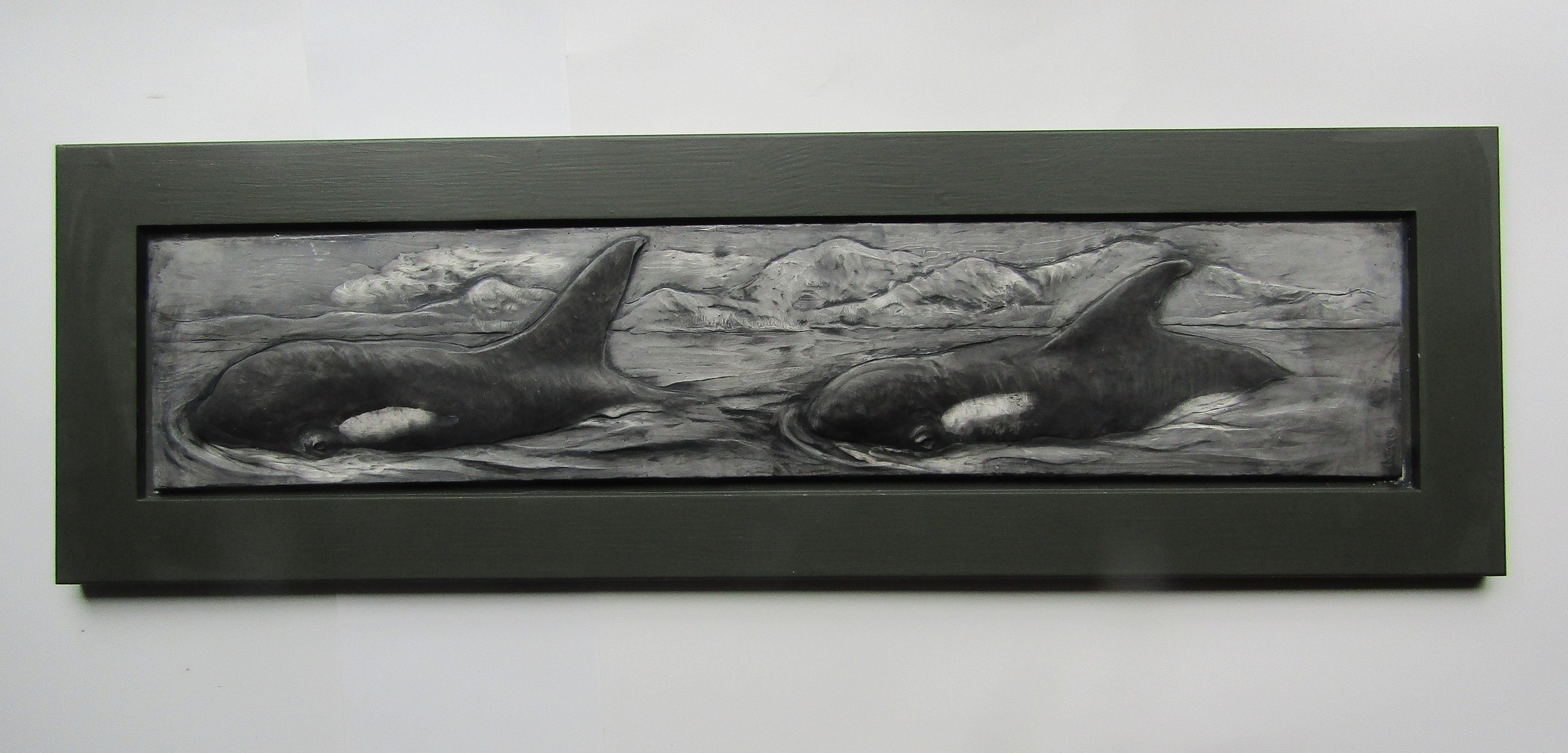 Orca Pair Limited Edition Framed Sculpture Art Tile - Etsy