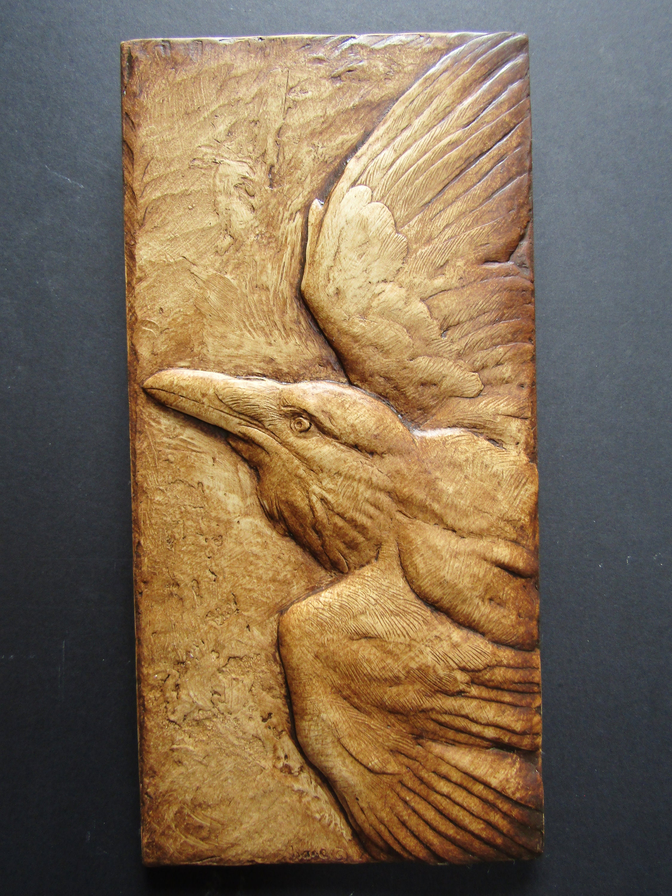 Raven in Flight Relief Sculpture Art Limited Edition | Etsy