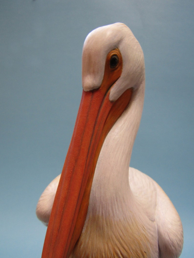 White Pelican Miniature Museum Quality Wood Carving | Etsy