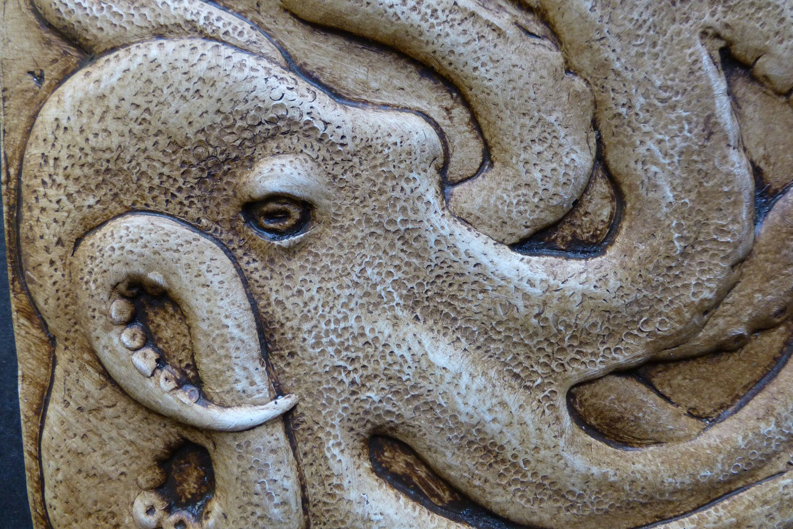 Octopus Decorative Hand Made Sculpture Tile Ocean Art - Etsy