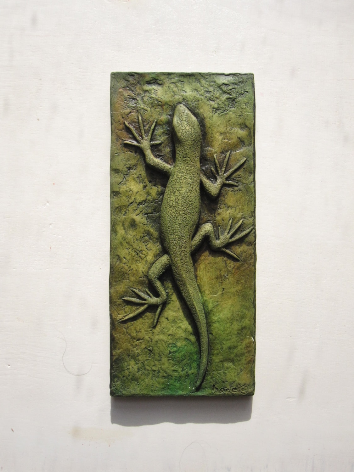 Lizard Wall Sculpture Colorful Art Tile - Etsy