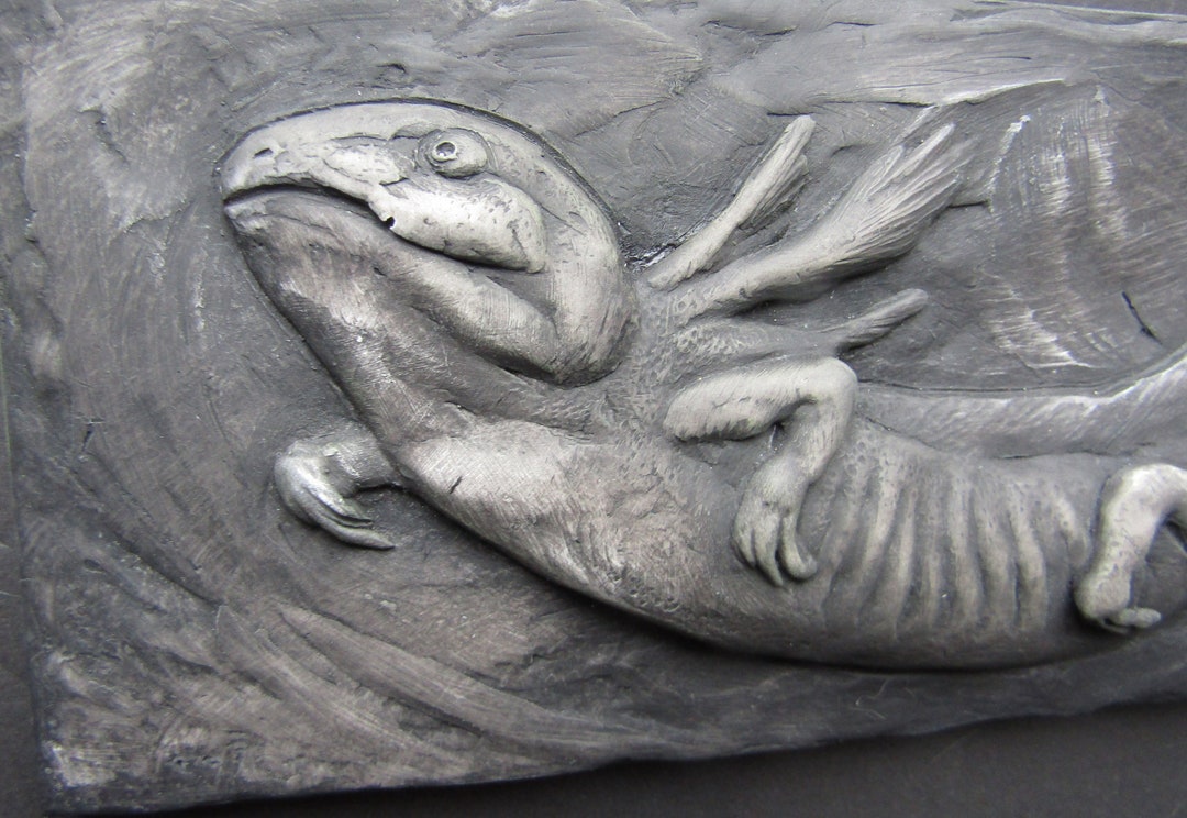 Axolotl Art Relief Sculpture - Etsy