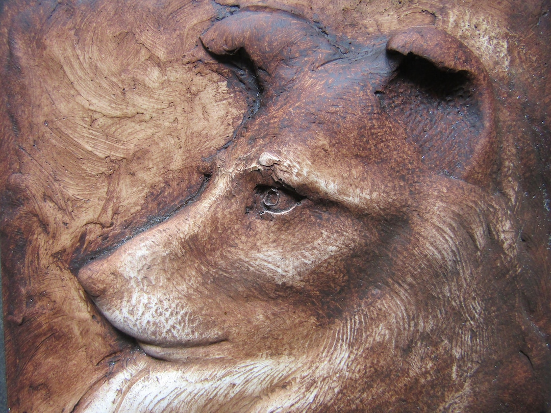 Sheltie Dog Relief Sculpture 6 X6 Inch Art - Etsy