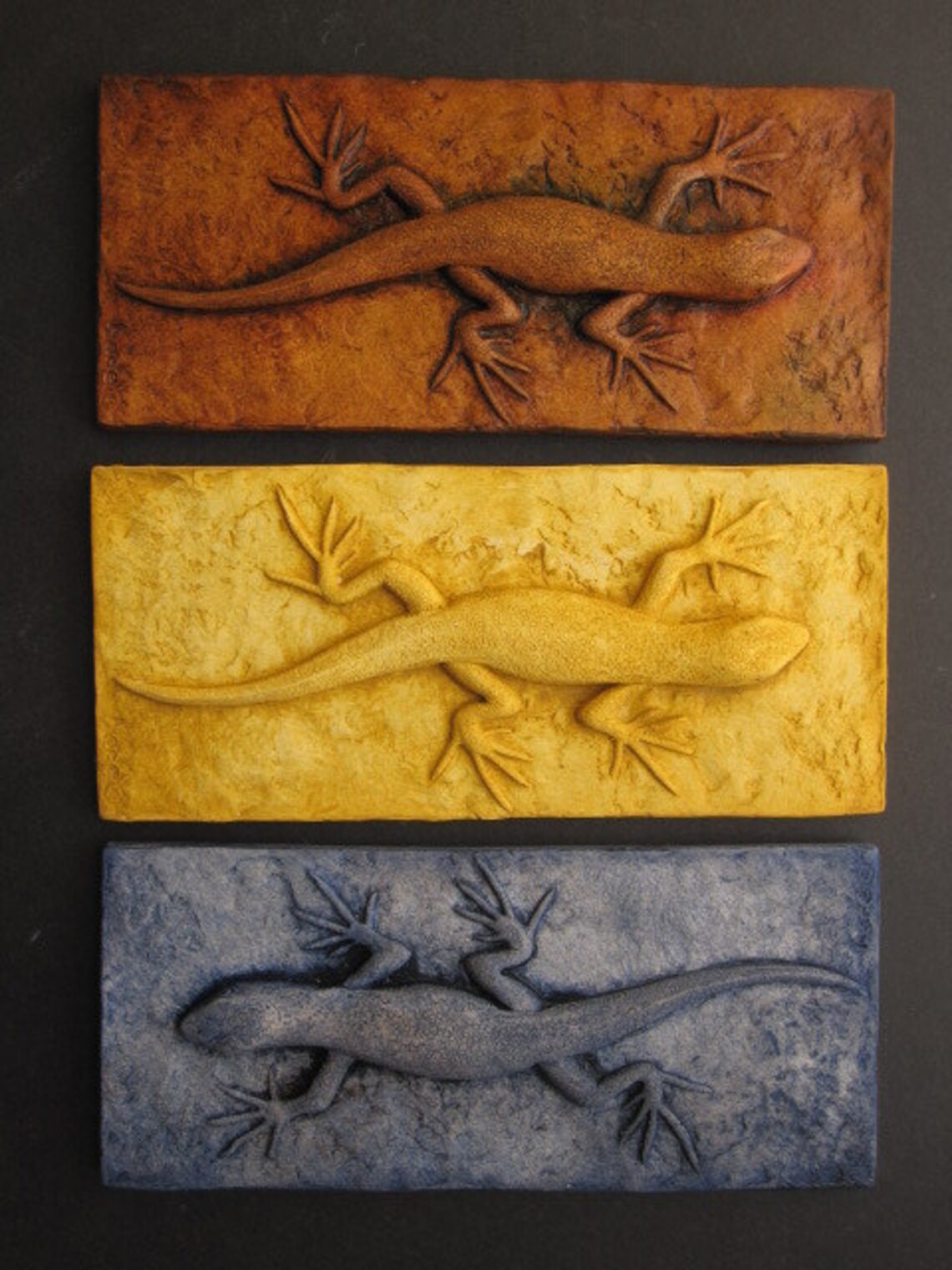Lizard Wall Sculpture Colorful Art Tile - Etsy