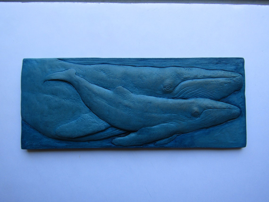Humpback Whale Concrete Shower Art Tile - Etsy