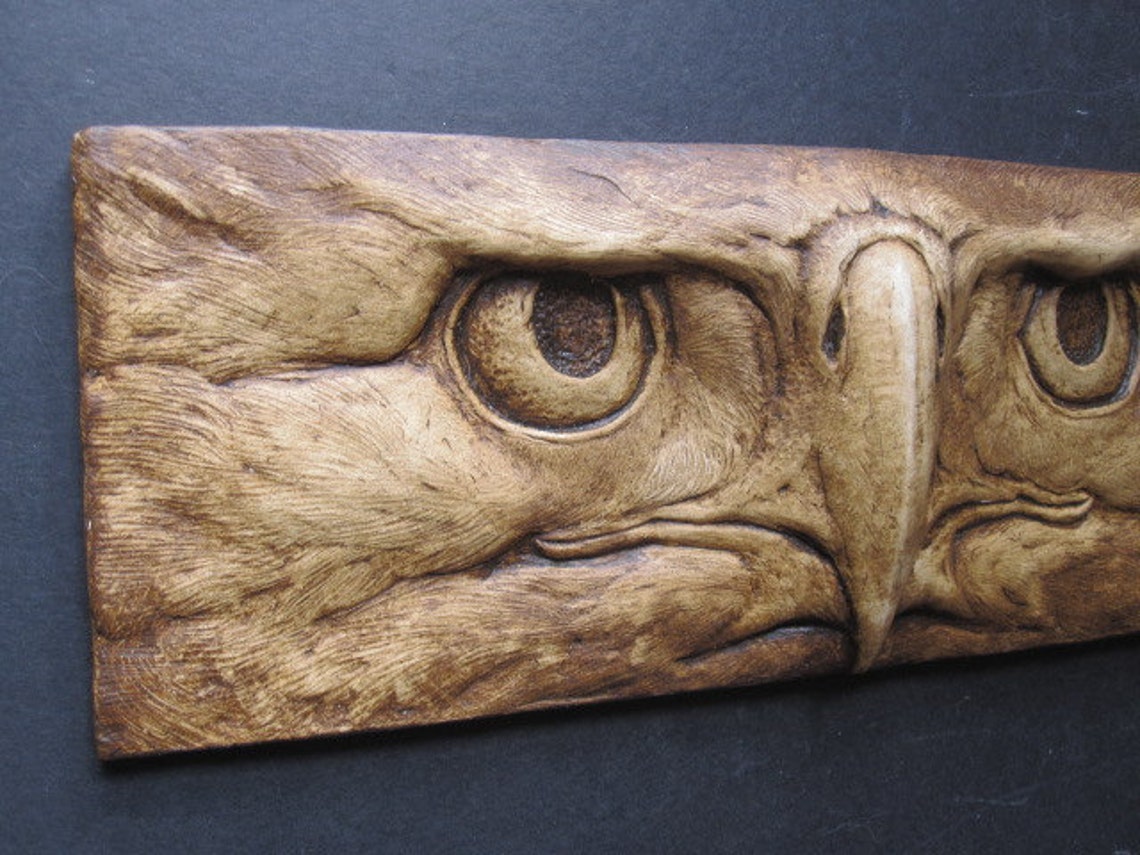 Eagle Fierce Eyes Decorative Fine Art Wallsculpture/tile - Etsy