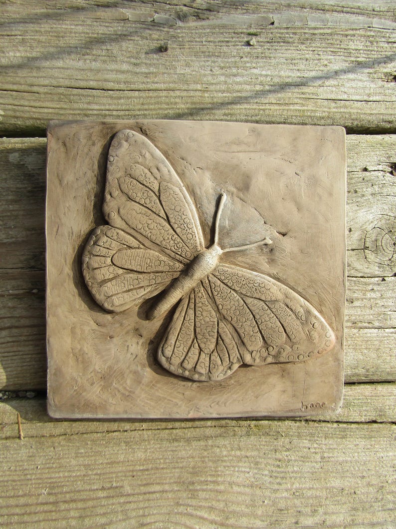 Monarch Butterfly 6 X 6 Inch Concrete Art Tile - Etsy
