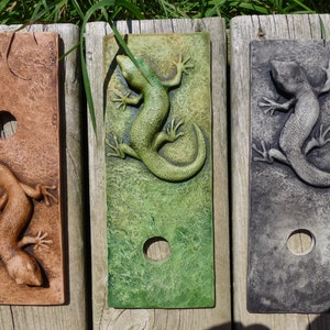 Gecko Lizard Wallsculpture Sculpted Tile Reptile Nature Art Gift - Etsy