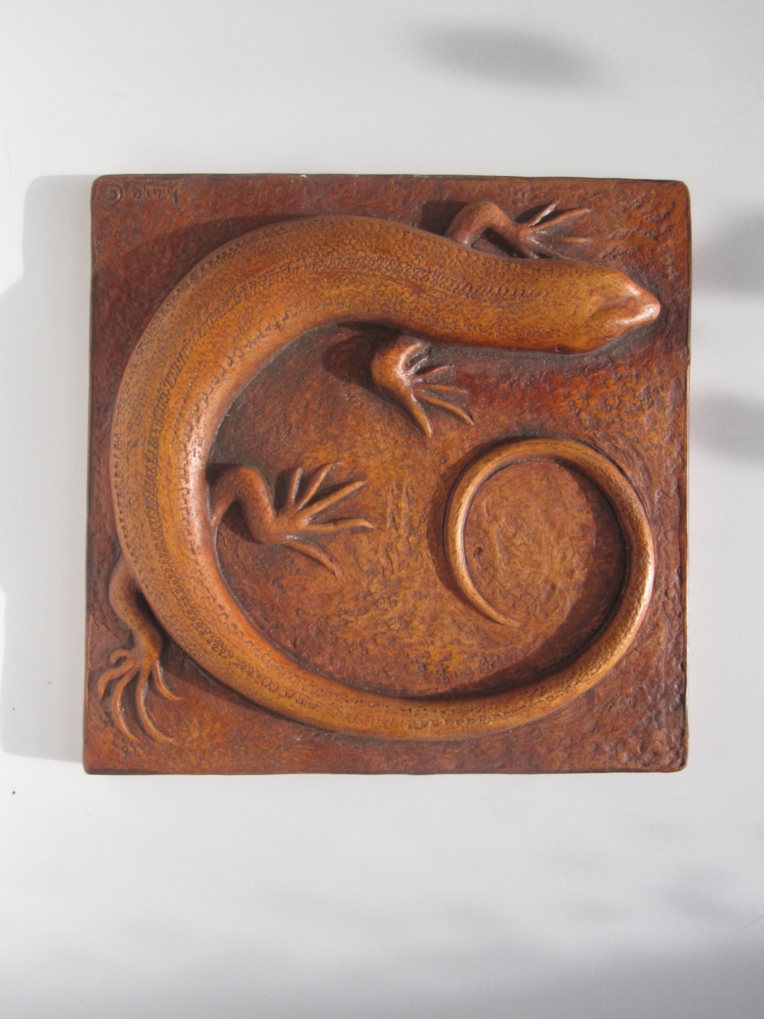 Realistic Lizard Art Tile - Etsy