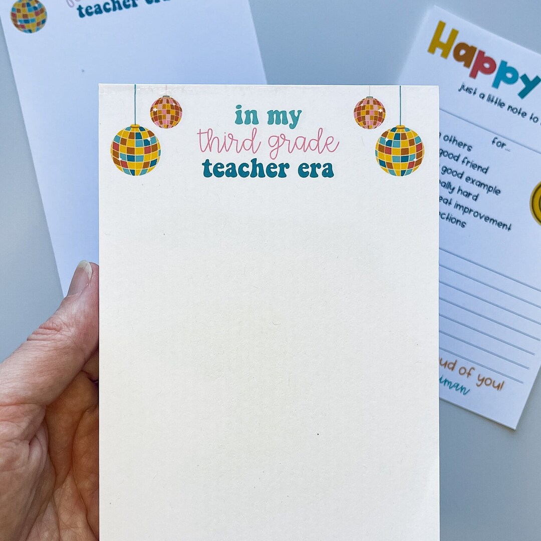 Teacher Era Stationery Custom Notepad Personalized Notepad Teacher Gift ...