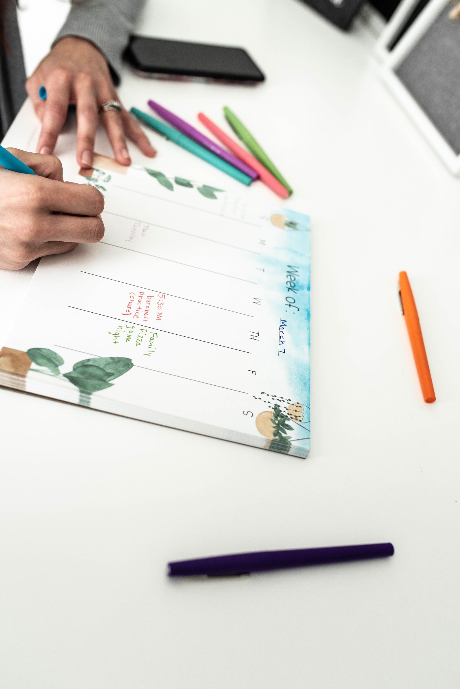 Weekly Tear Off Notepad. Tear off Pad. Plant Notepad. Week | Etsy