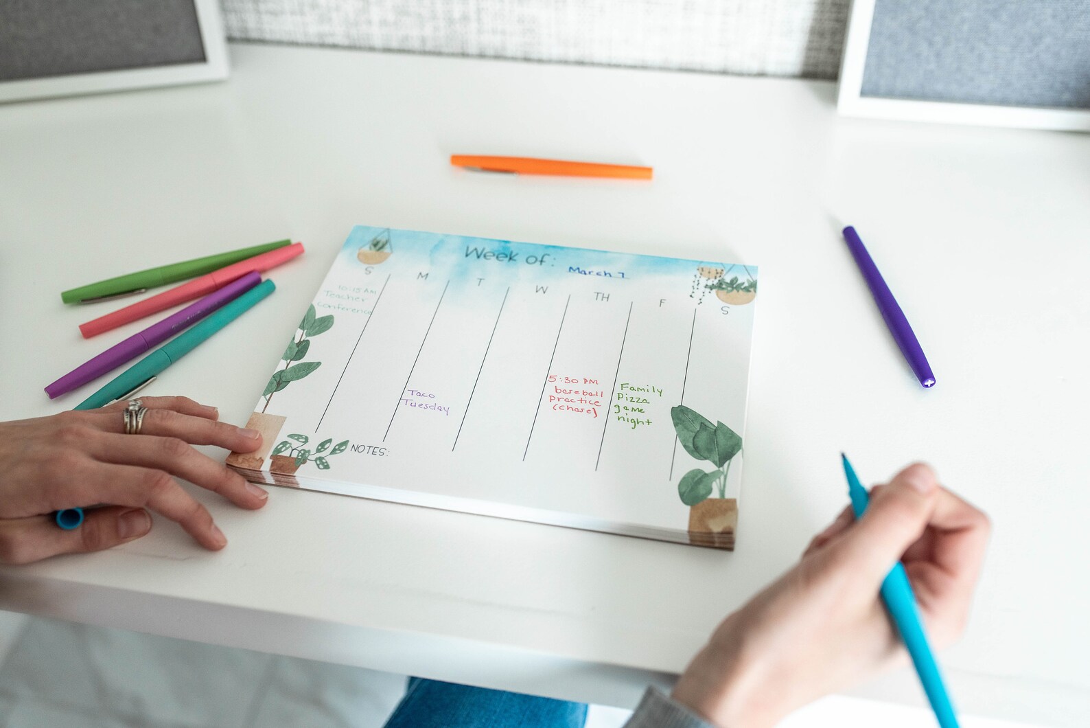 Weekly Tear Off Notepad. Tear off Pad. Plant Notepad. Week | Etsy