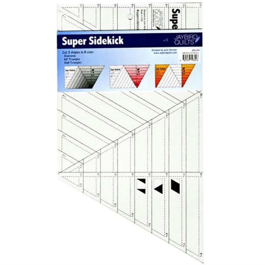 Super Sidekick Ruler Jaybird Quilts JBQ 204 3 Shapes 8 Sizes Diamonds ...