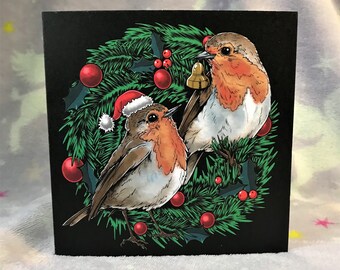 Robin Christmas Card | Etsy UK