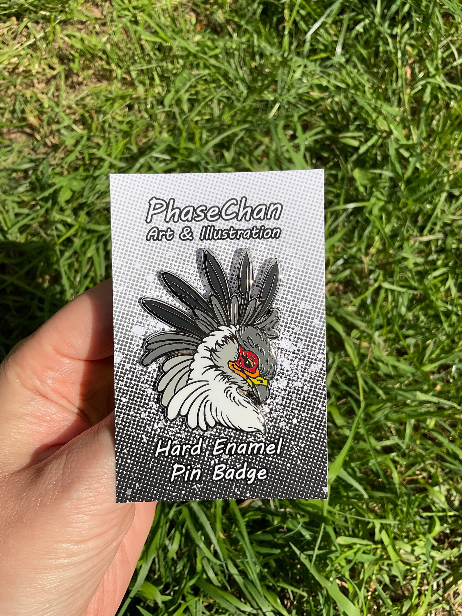 Secretary Bird Silver Hard Enamel Pin Bird Pin Badge - Etsy