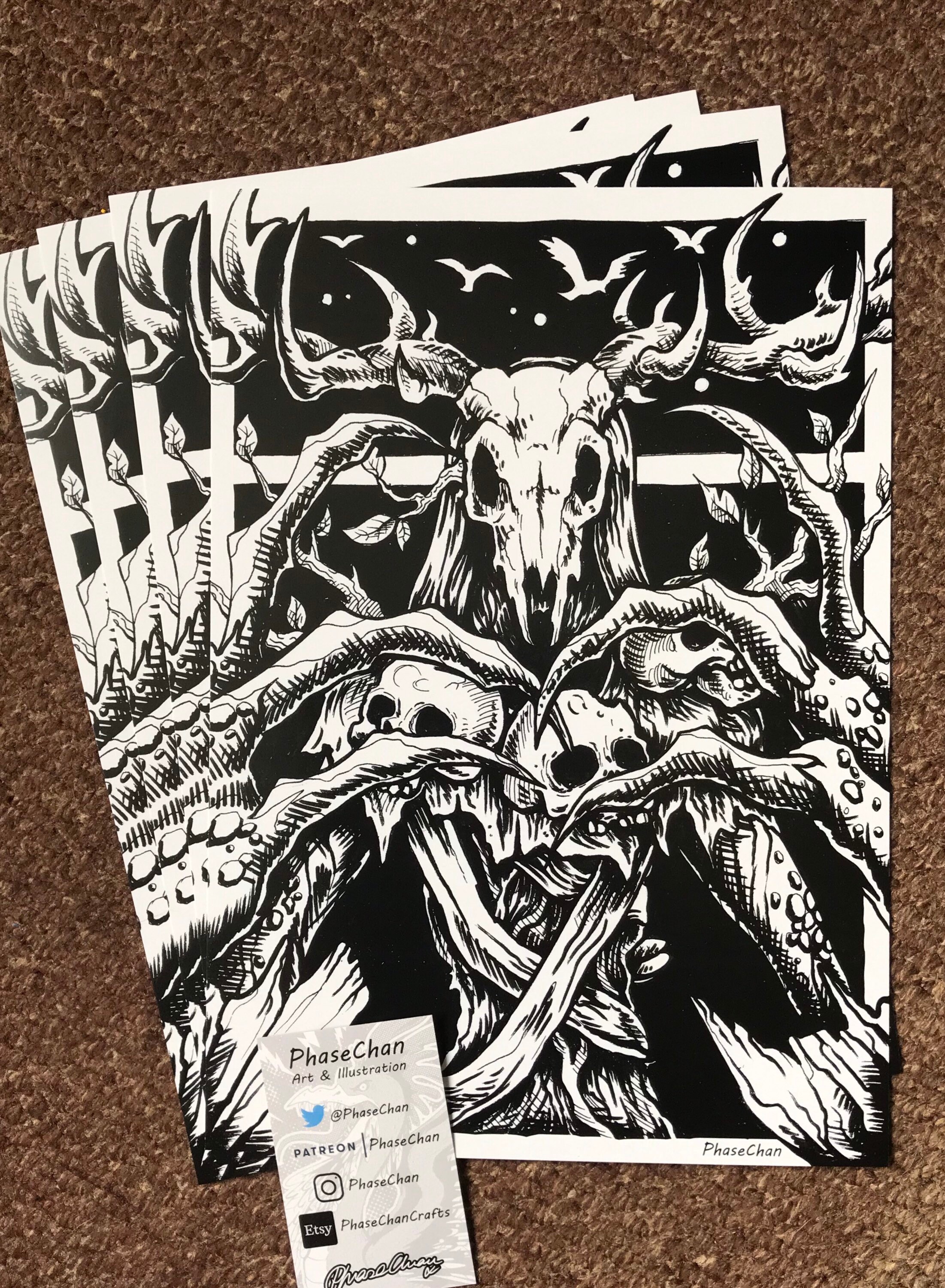 The Leshy Original A4 Art Print Leshen Witcher Dark - Etsy UK